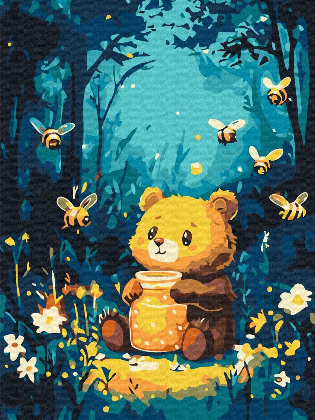 Little Bear Paint by Number Kit DIY Perfect Handmade Gift for Her - Etsy UK