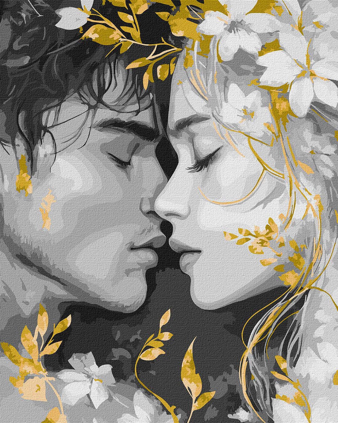 Romantic Kiss Paint by Number Kit for Adults With Metallic Paints ...