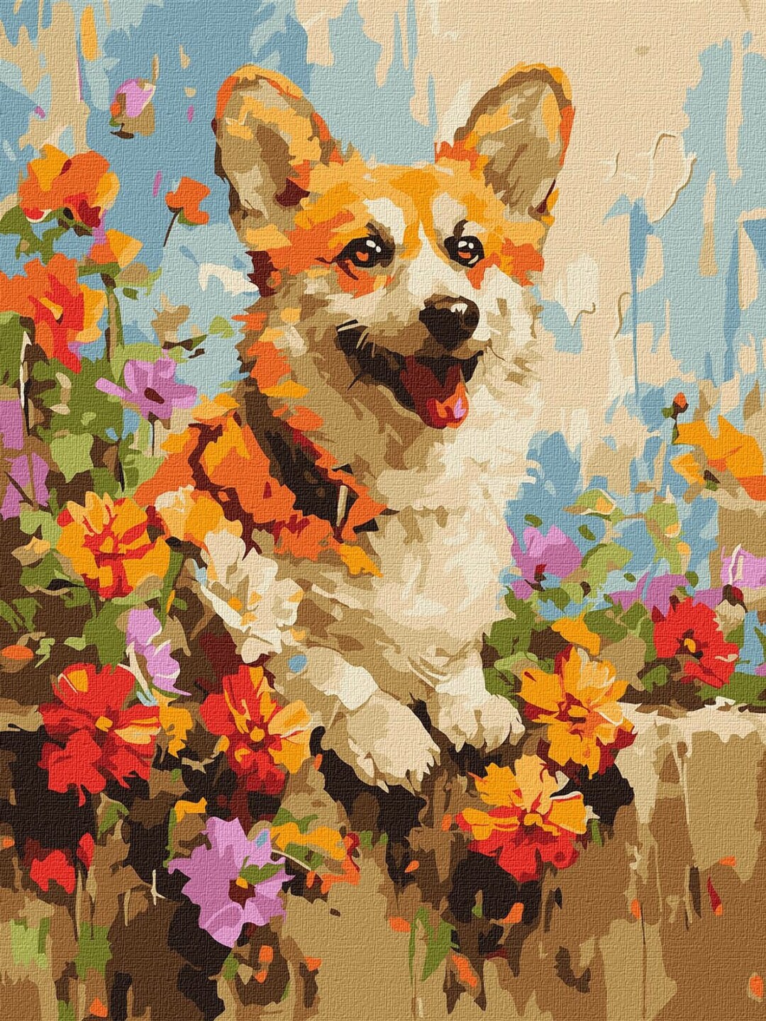 Corgi Paint by Number Puppy Kit for Adults Animals Diy Painting Kit ...