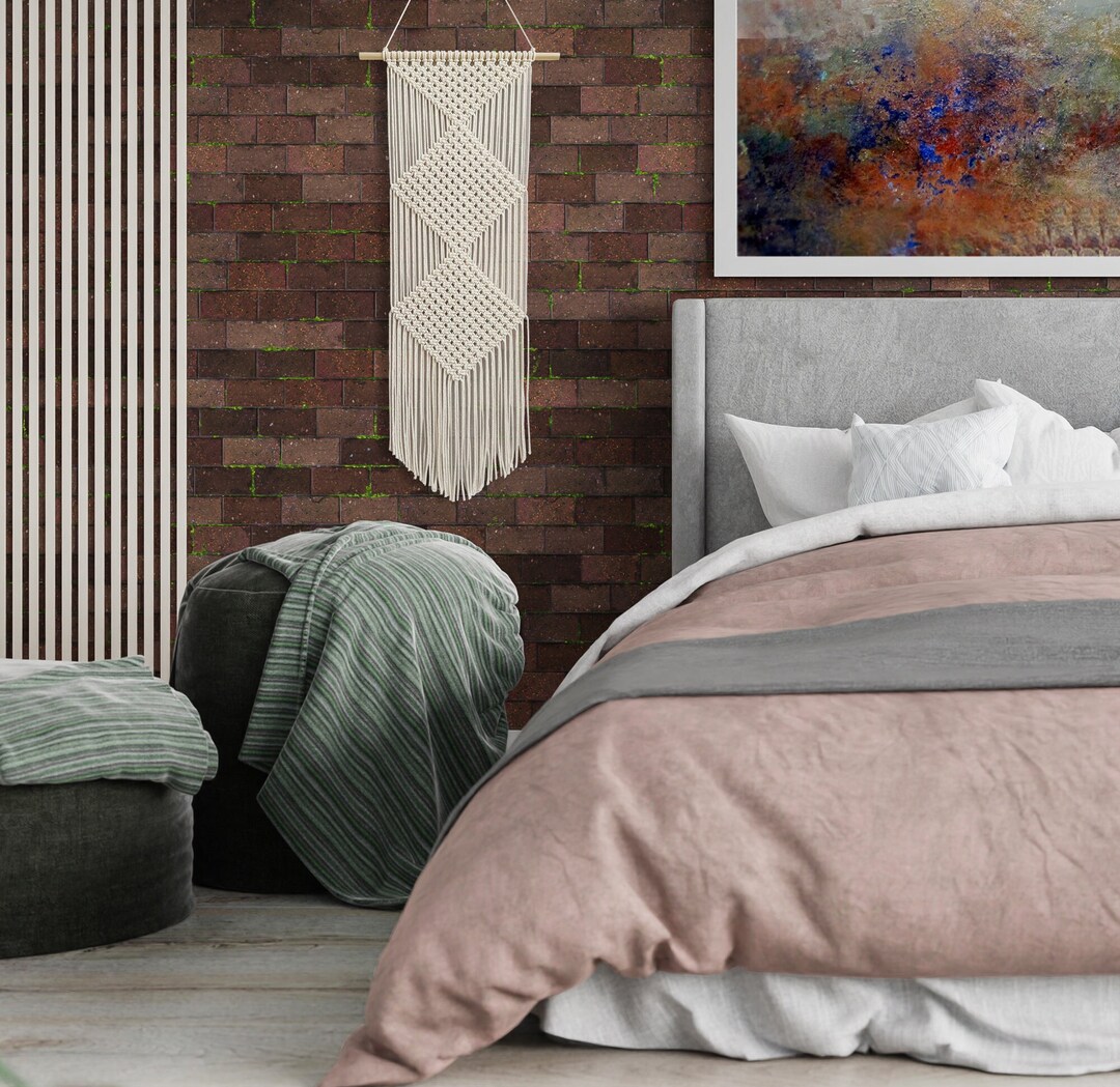 Large Modern Macrame Wall Hanging Boho Decor: Modern Diamond Design ...