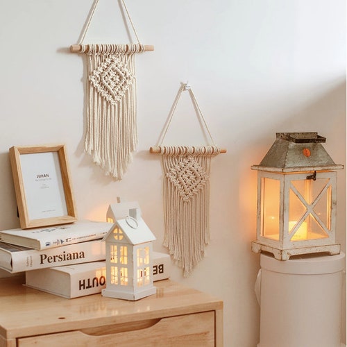 Mini Heart Macrame Nursery Kids Room Decor Wall Hanging - Etsy