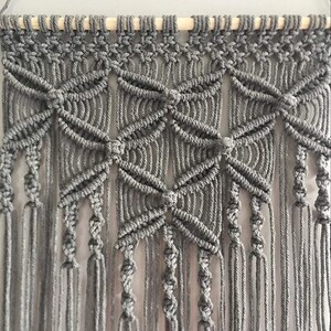 Gray Macrame Wall Hanging Design for Bohemian Home Decor - Etsy