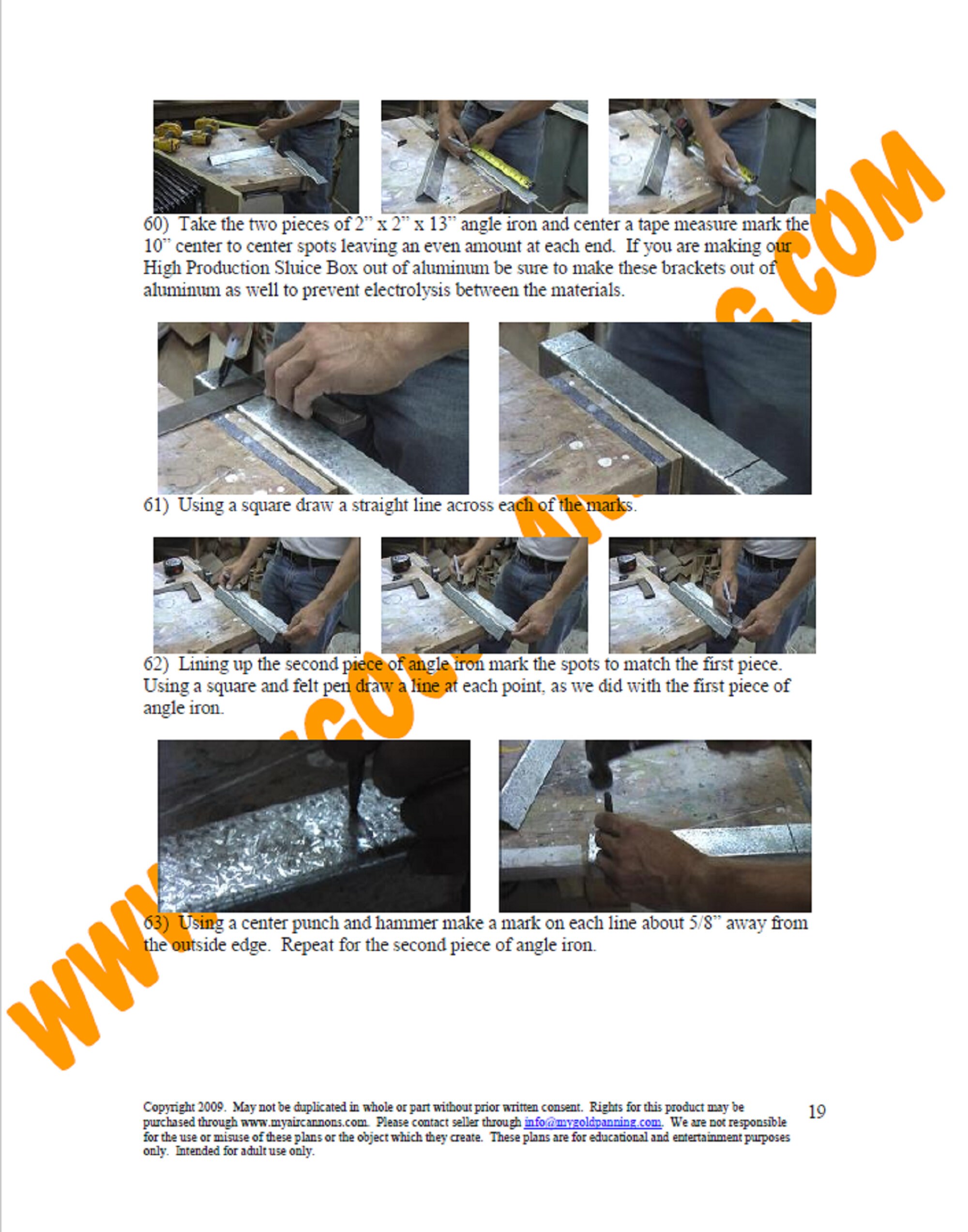 DIY High Production Sluice Box With Classifier Assembly Plans DVD ...