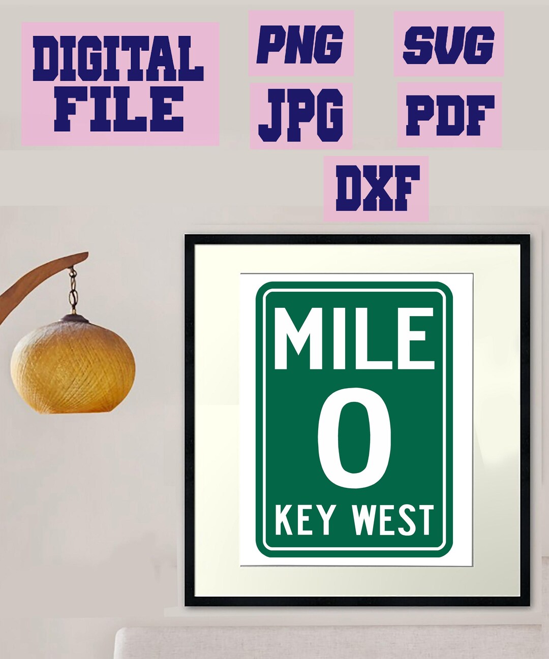 Svg/png/jpg/pdf/dxf Key West Keywest Mile 0 Mile Marker Zero Sign Conch ...