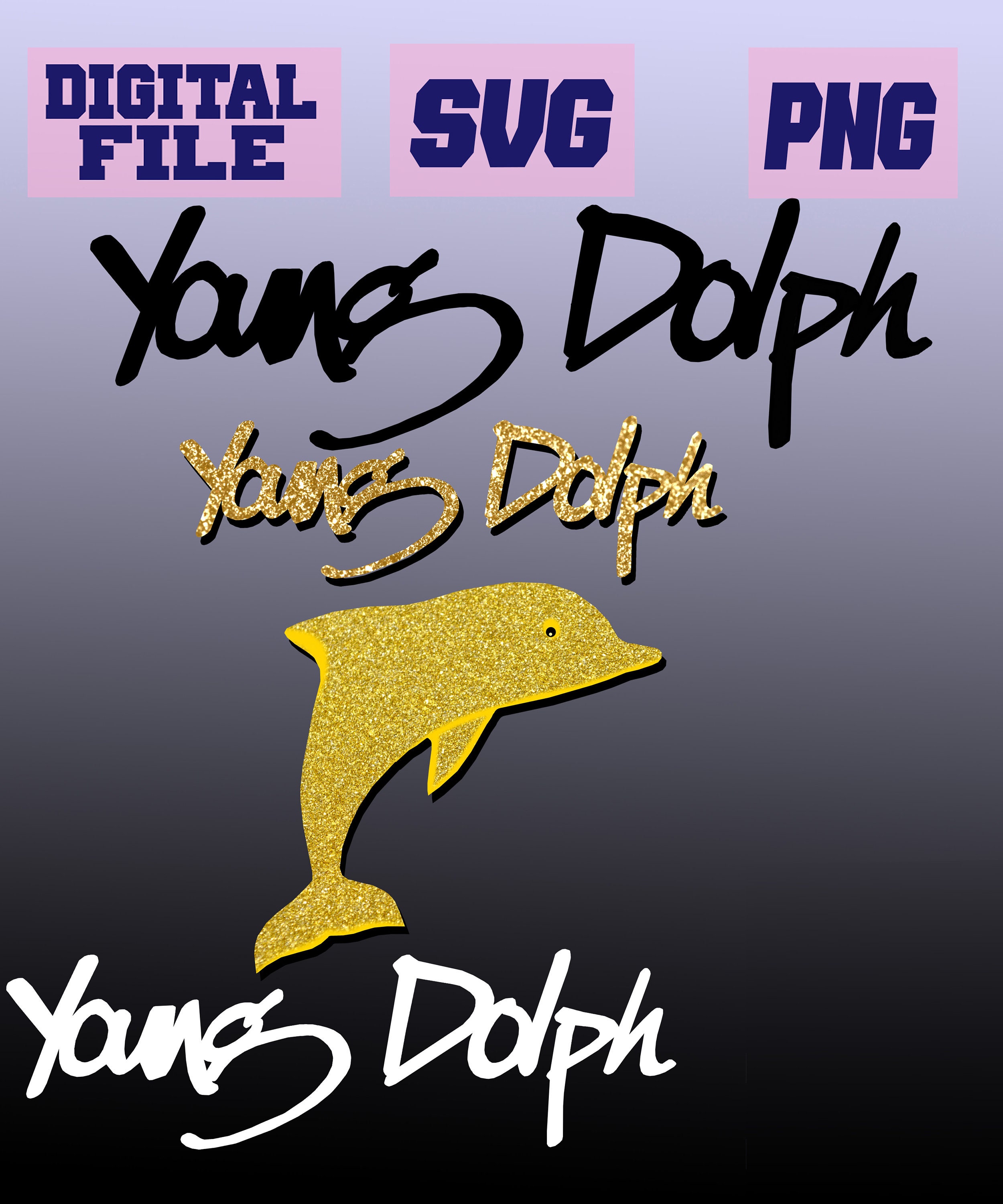 Png and Svg Young Dolph Vector Dolphin for .. Cut File for - Etsy
