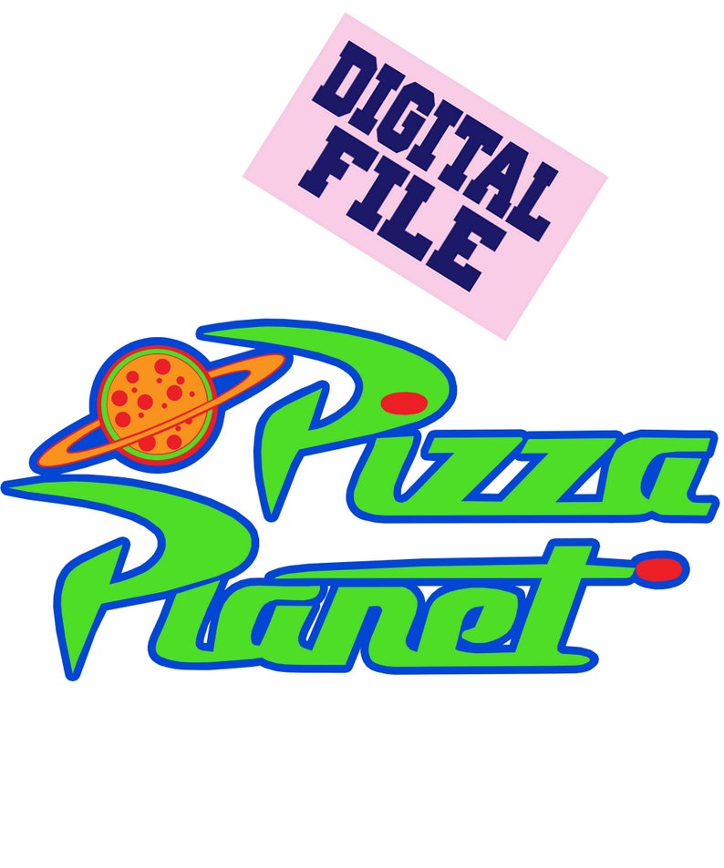 SVG and PNG Pizza Planet logo 3 designs .. instant download | Etsy