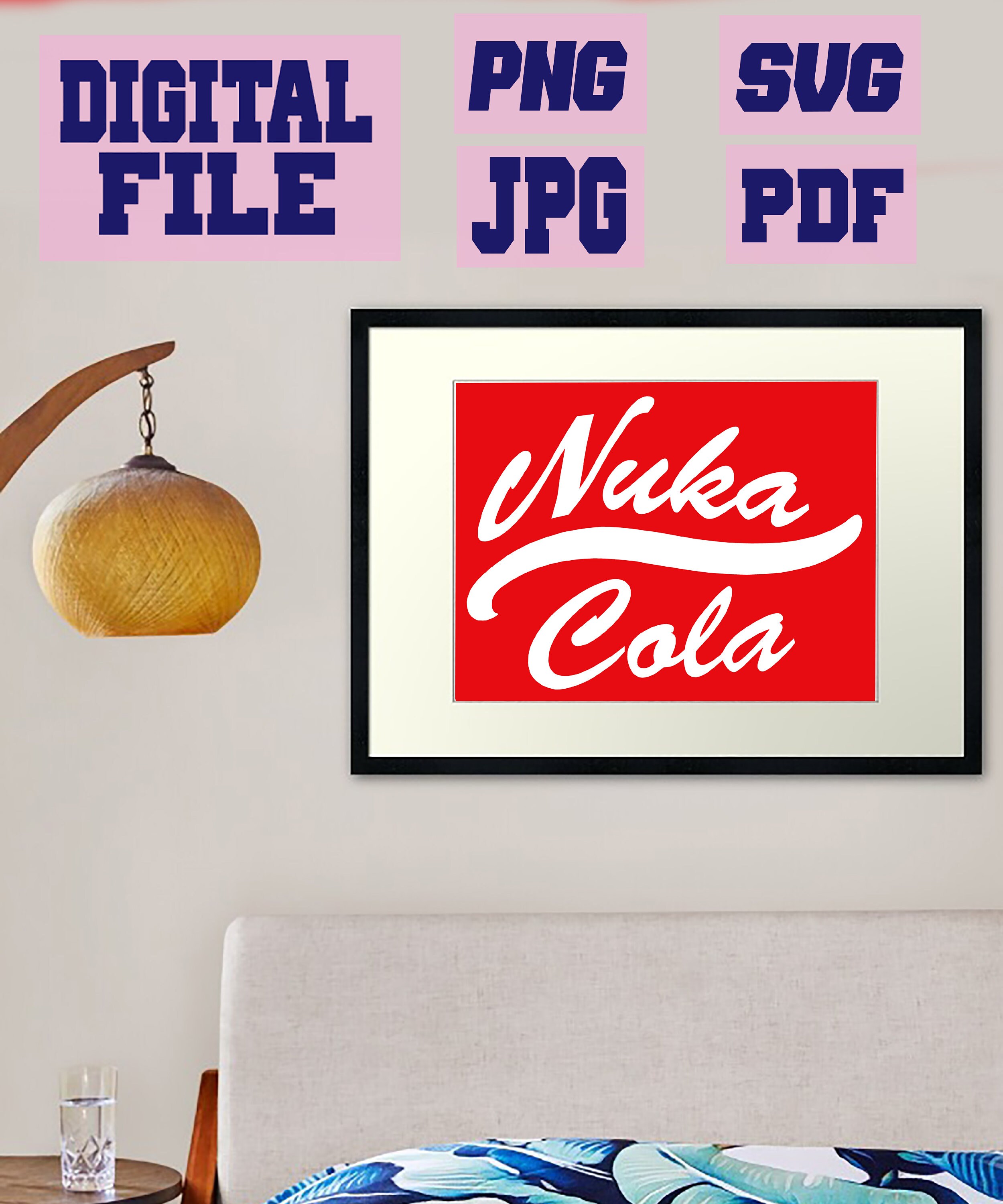Svg/png/jpg/pdf Nuka-cola Logo Gamer Gaming Silhouette Cut File for ...