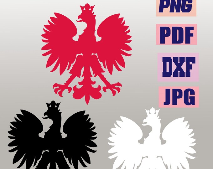 Polish Eagle SVG, Digital Download, Modernised Symbol, Emblem Coat of ...