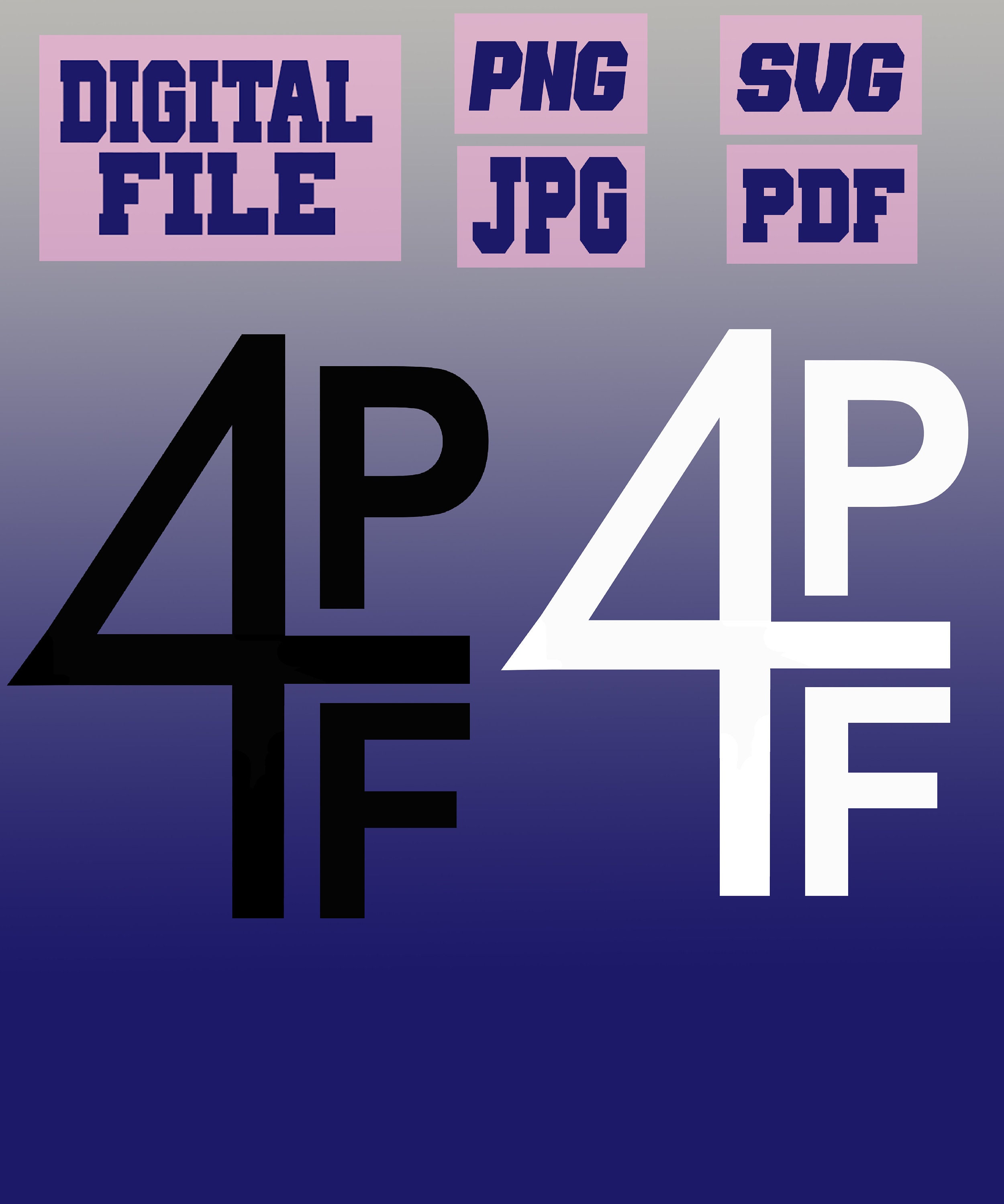 Svg/png/pdf/jpg 4PF Vector Cutting File for Cricut..instant - Etsy