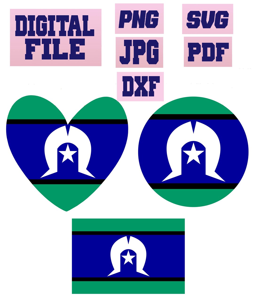 Svg/png/pdf/jpg/dxf Torres Strait Islanders Flag, Australia Aboriginal ...