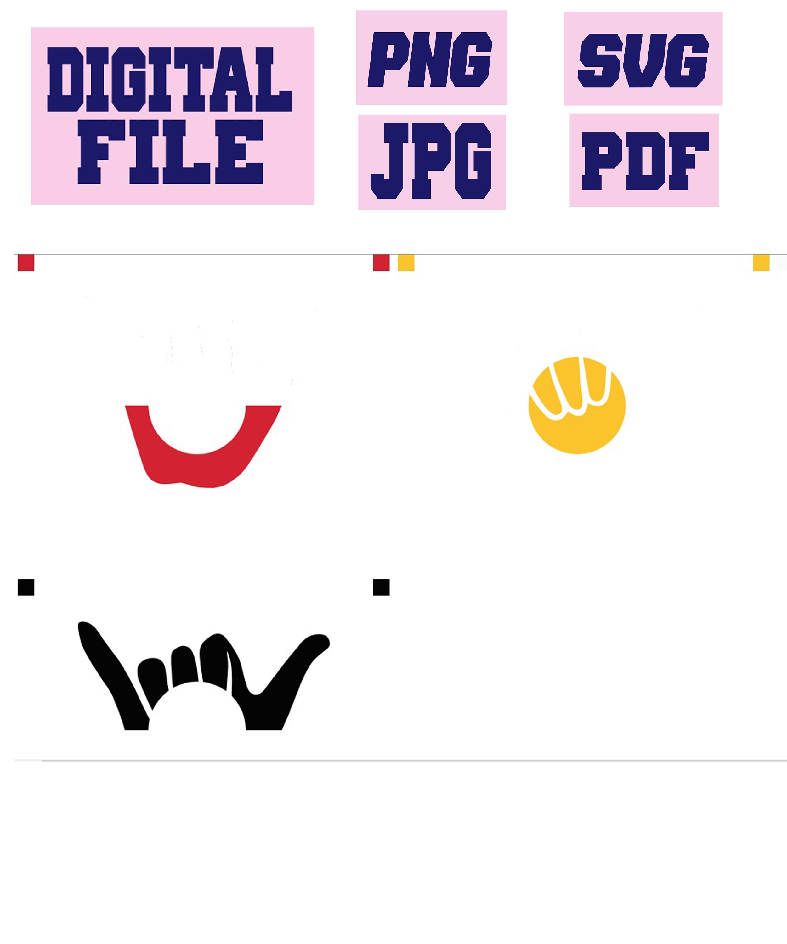 Svg/png/pdf/jpg Australian Aboriginal Flag Shaka Sign Hang - Etsy