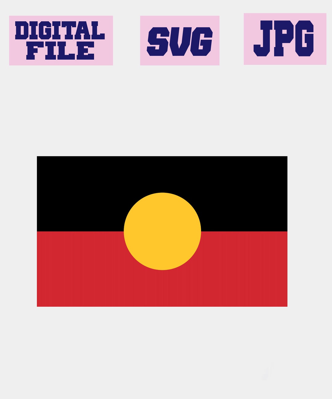 Svg Jpg Australian Aboriginal Flag Cut File for Cricut..instant ...
