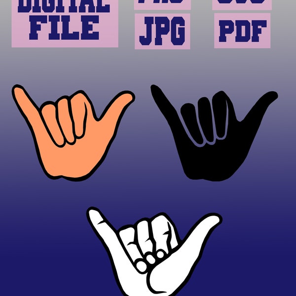 Hang Ten Svg - Etsy