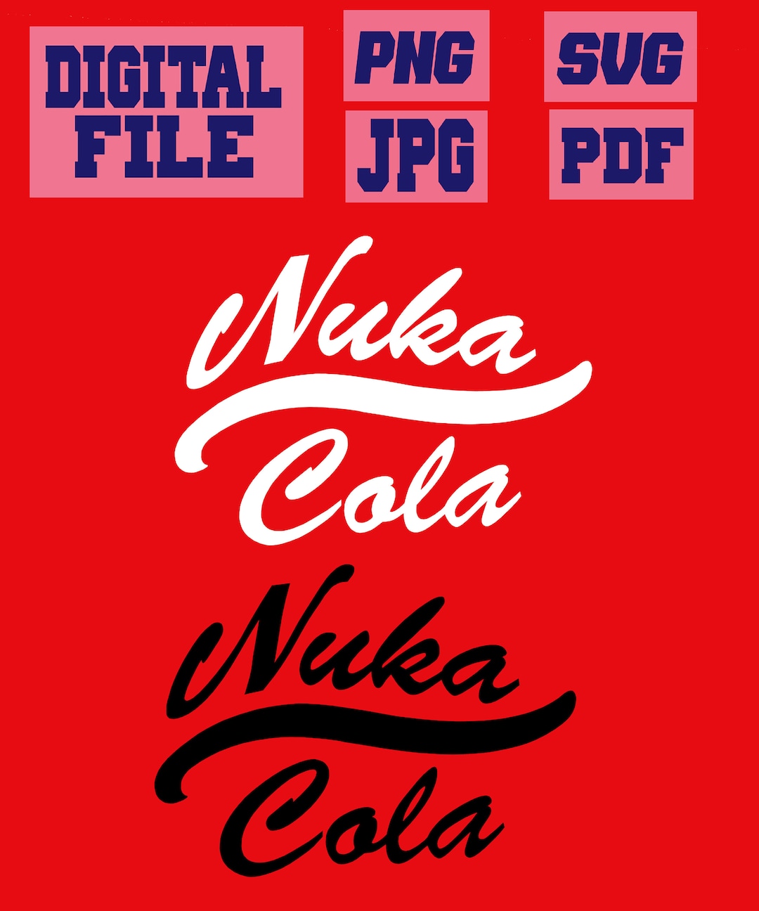 Svg/png/jpg/pdf Nuka-cola Logo Gamer Gaming Silhouette Cut File for Cricut .. Instant Download ...