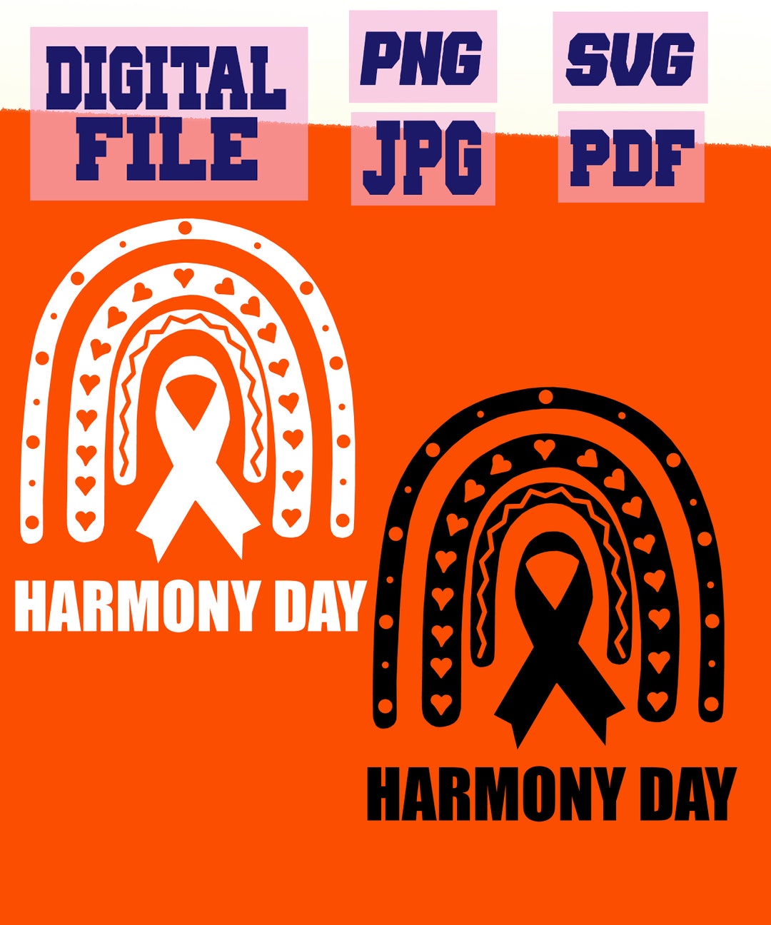 Harmony Day Australia SVG: Rainbow Ribbon Design (digital Download) - Etsy
