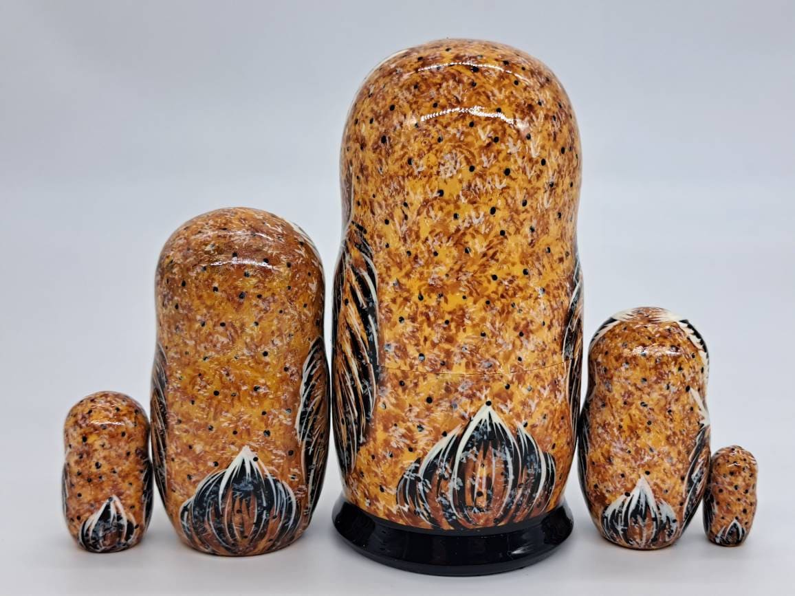 5 Nesting Dolls Owls Family Matryoshka Handmade and - Etsy