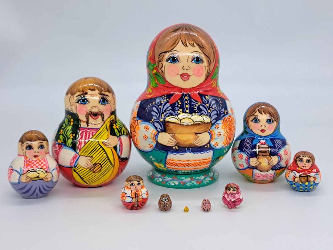 10 in 1 Nesting Dolls Matryoshka Exclusive Stacking Doll Handmade and ...