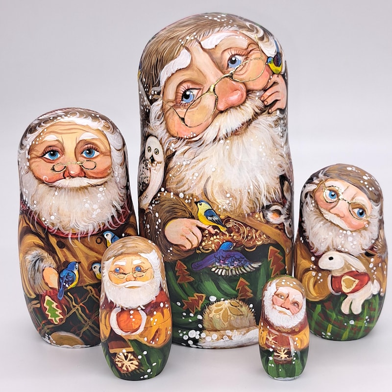 Santa Nesting Dolls - Etsy