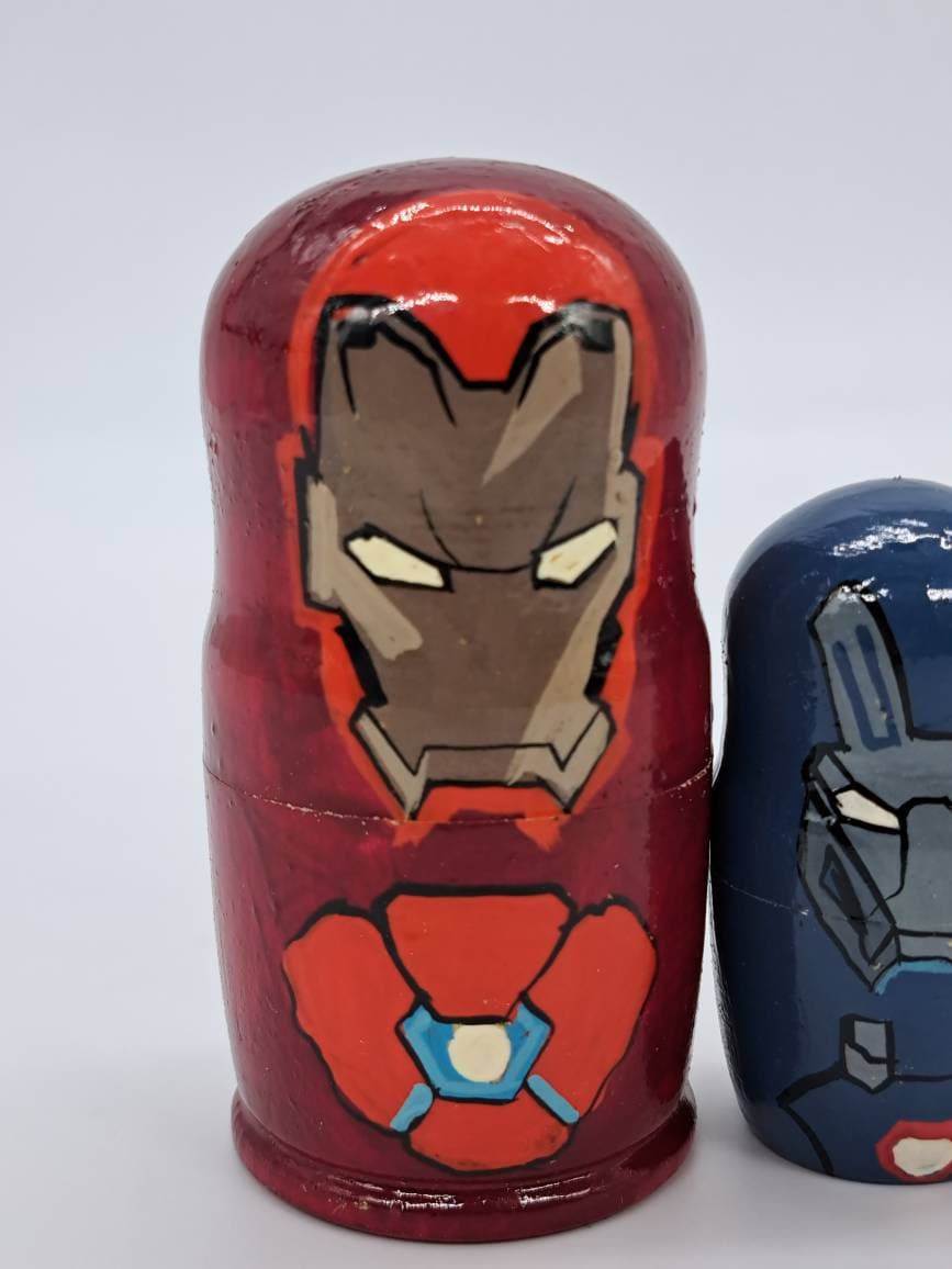 4 Superhero Nesting Dolls 5 in 1 Movie Comics Hero - Etsy