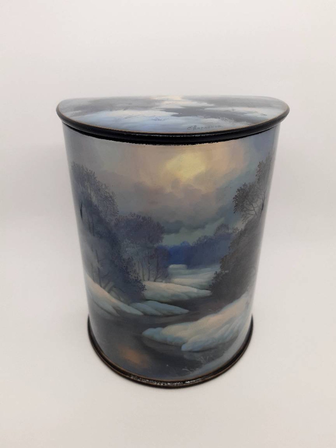 Fedoskino Russian Lacquer Box Beautiful Winter Landscape #1 by Artist ...