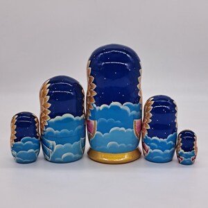 Nesting Dolls, Matryoshka "angel With Arch" (7" Tall,5 Pieces Inside ...