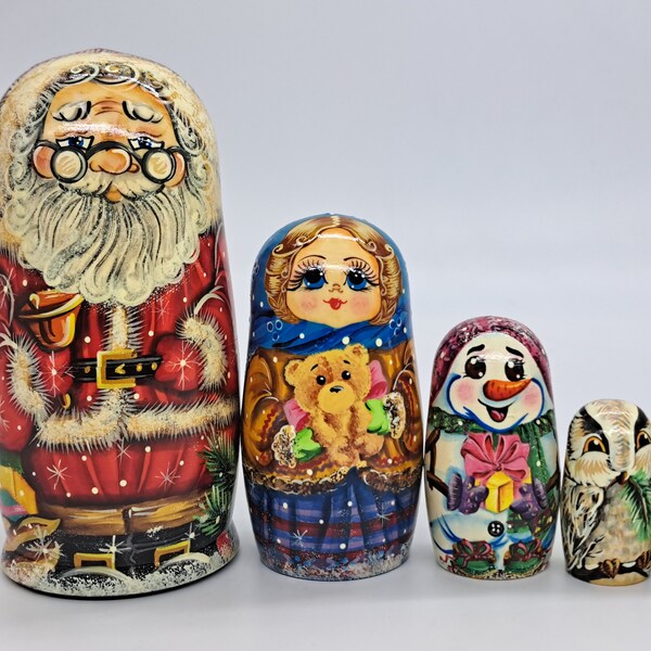 Santa Nesting Dolls - Etsy