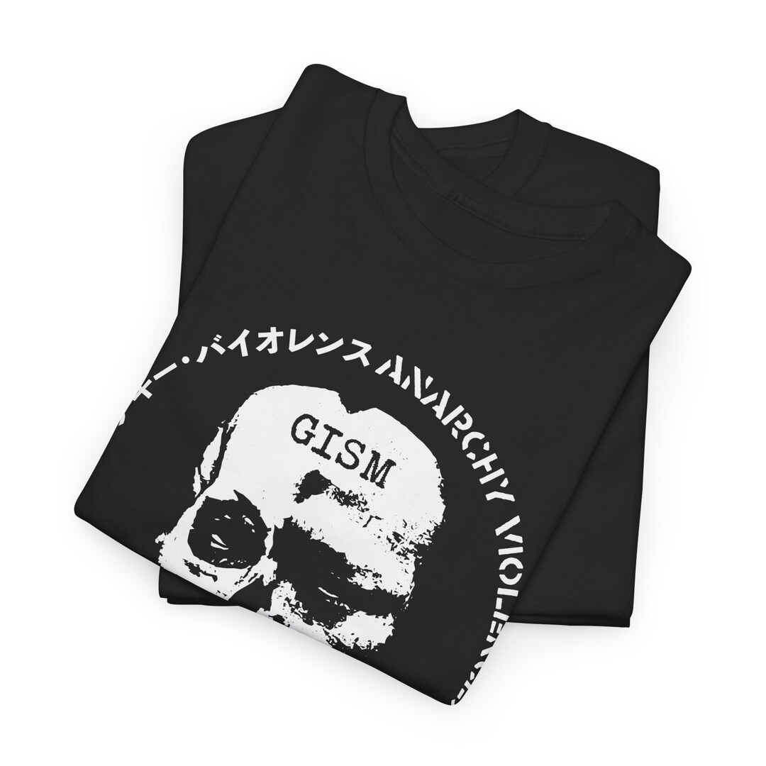 Camiseta GISM Unisex Softstyle, Anarchy Violence, Japonés Hardcore Punk ...