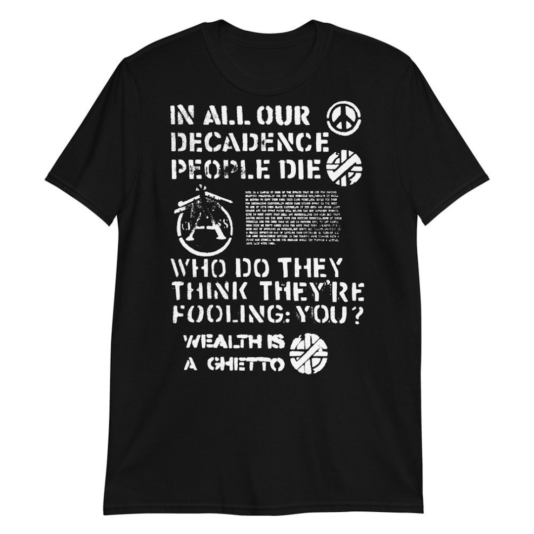 CRASS Decadence T-shirt Crust Punk - Etsy