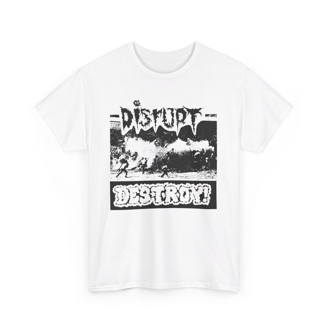 Disrupt Tee-shirt, Destroy, Crust Hardcore Punk, Unisex, 7 Colorways - Etsy