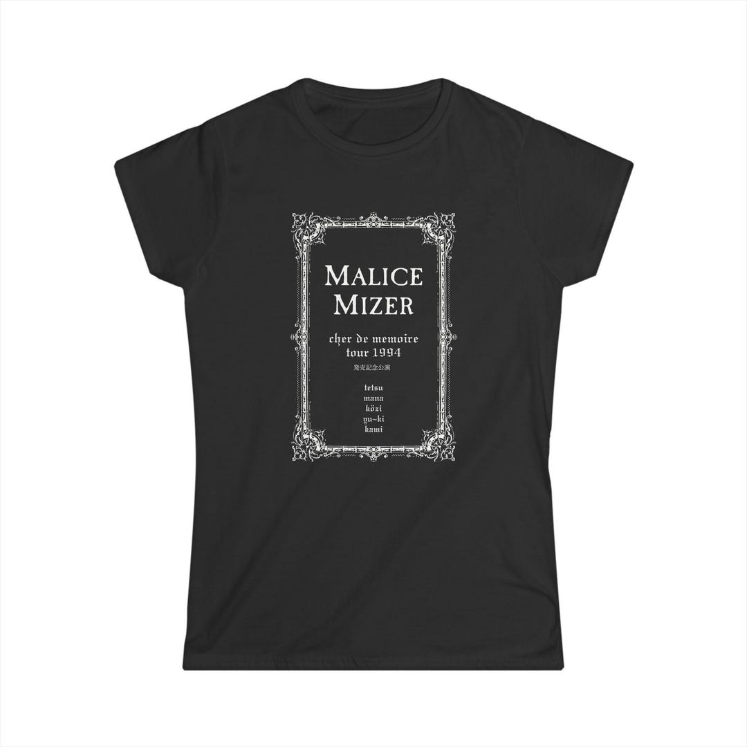 Malice Mizer Women's Tee: Cher De Memoire 1994 Tour, Visual Kei Gothic ...