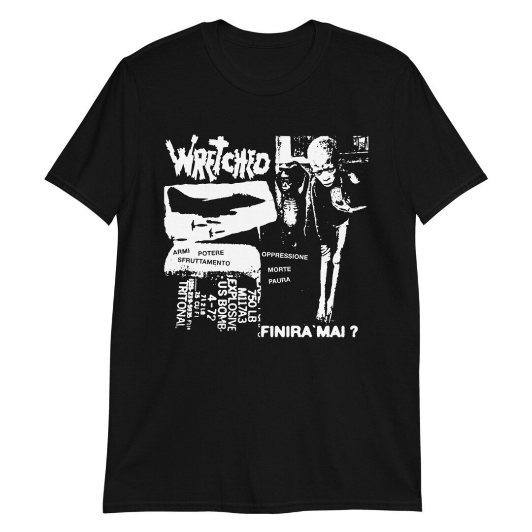 Wretched T-shirt Finira Mai, Italian Hardcore Punk - Etsy