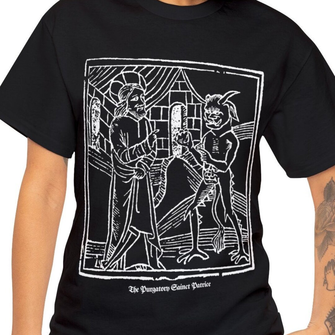 The Purgatory Tee-shirt, the Devil Tempting Saint Patrick, Occult ...