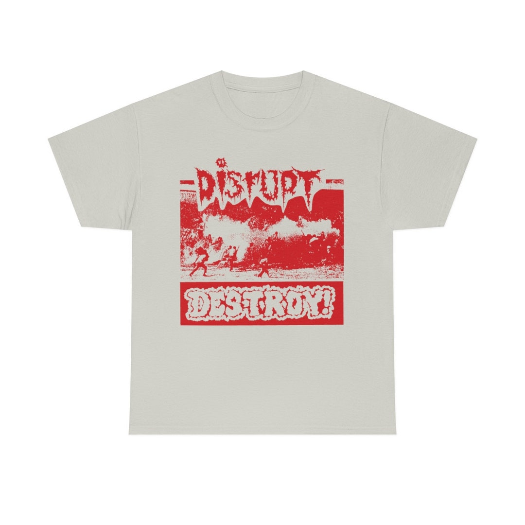 Disrupt Tee-shirt Destroy Crust Hardcore Unisex Heavy - Etsy
