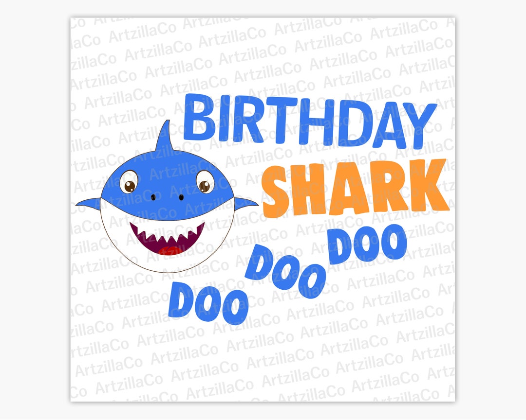 Birthday Shark Doo Doo Doo - Cute Kids Birthday Design - Mom Life ...