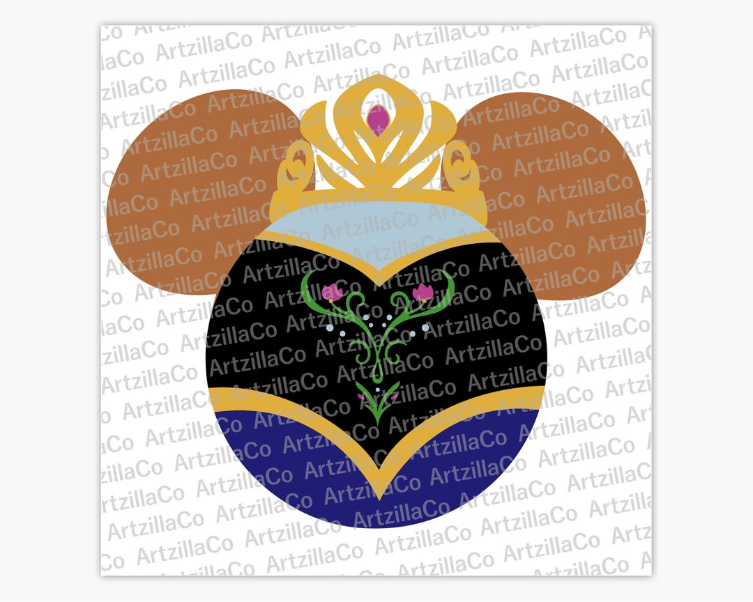 Frozen Anna Mickey Ears | Digital Download SVG - Etsy