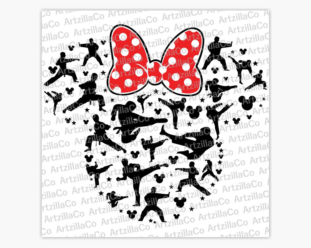 Karate Collage - Minnie Mouse Ears Digital Download SVG - Etsy