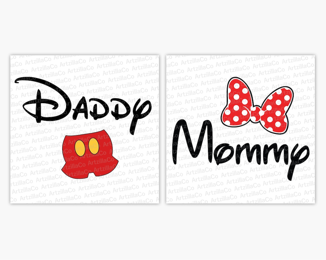 Mickey Minnie - Daddy Mouse - Mommy Mouse - Mouse Family Digital ...