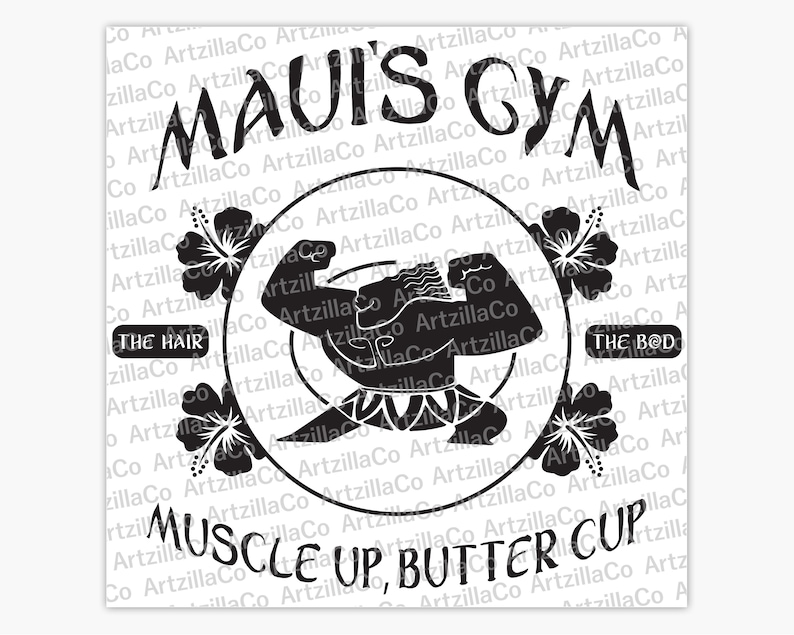 Maui's Gym | Muscle up Butter Cup | Demi God | Moana | Digital Download ...