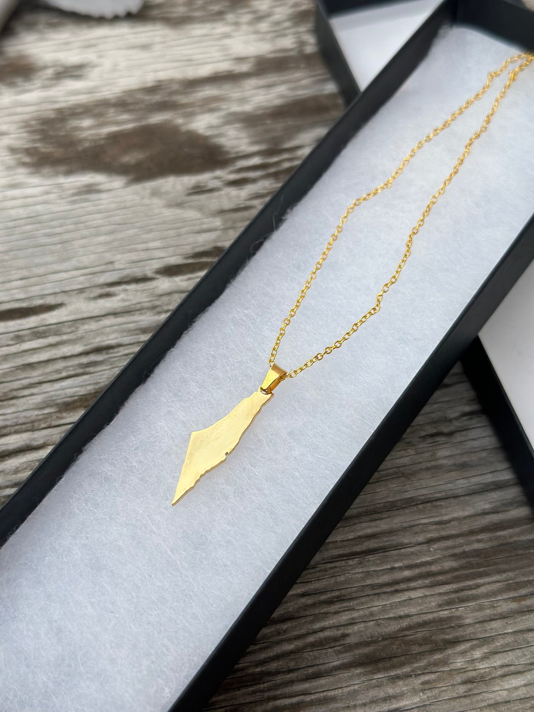 24K Gold Plated Palestine Map Necklace Islamic Jewelry - Etsy