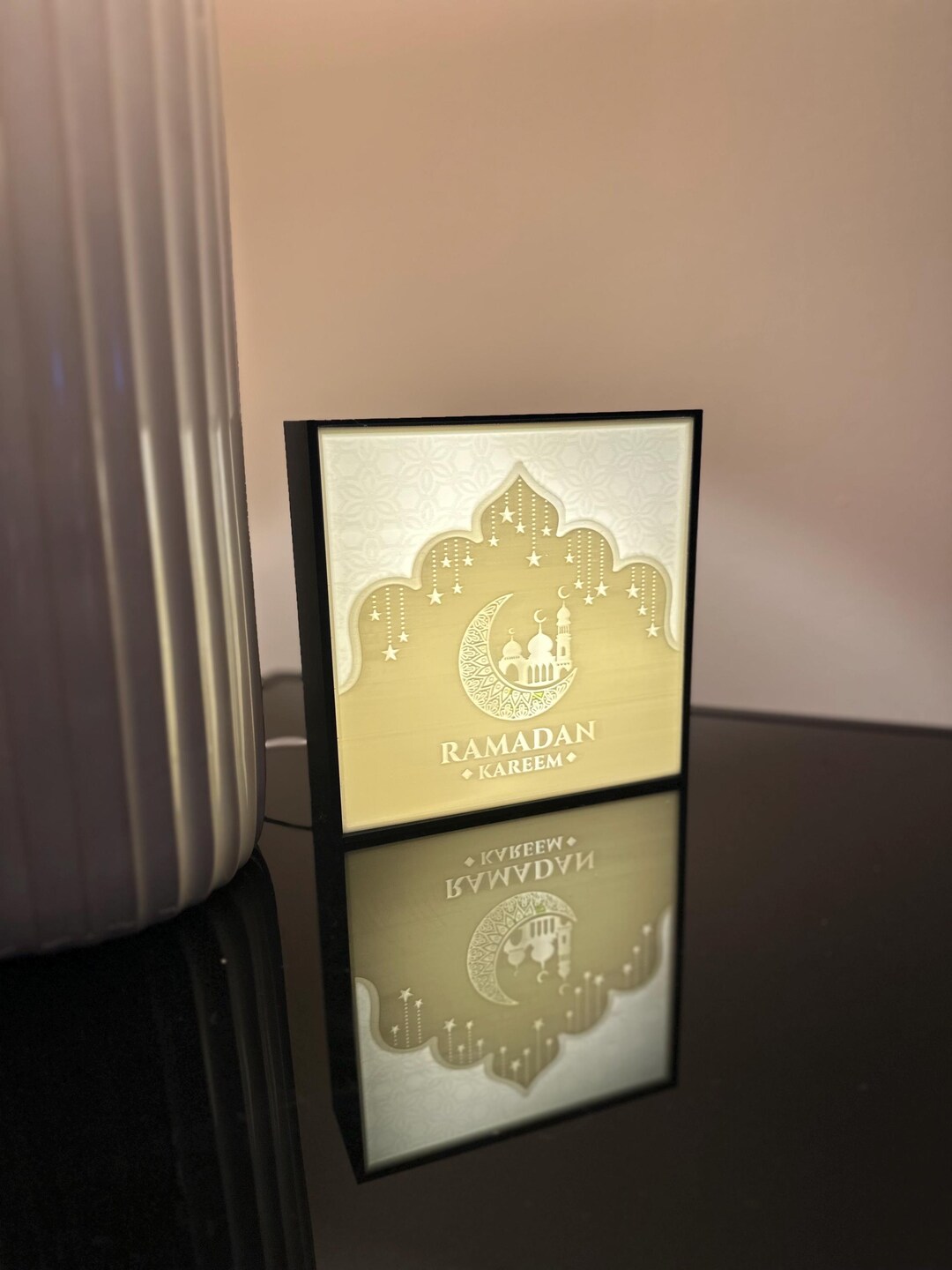 Islamic Ramadan Kareem Light Box - Lithophane - Table Desk Light - 6 ...