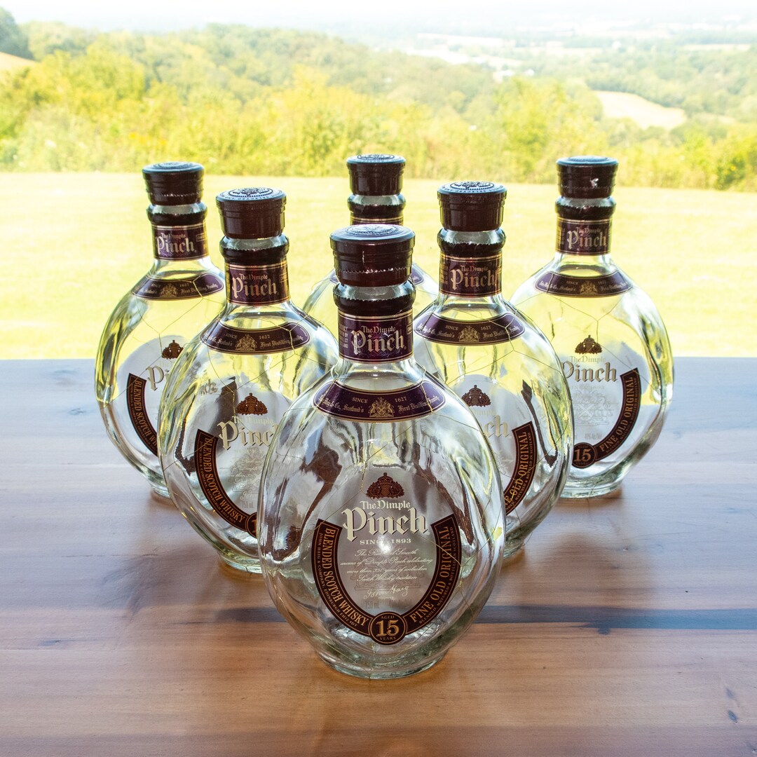 Set of 2 Dimple Pinch Empty Bottles With Caps Ready for DIY Crafts ...