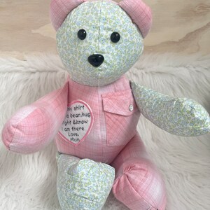 Memory Bear From Clothing, Handmade Bear, Bear From Loved One's ...
