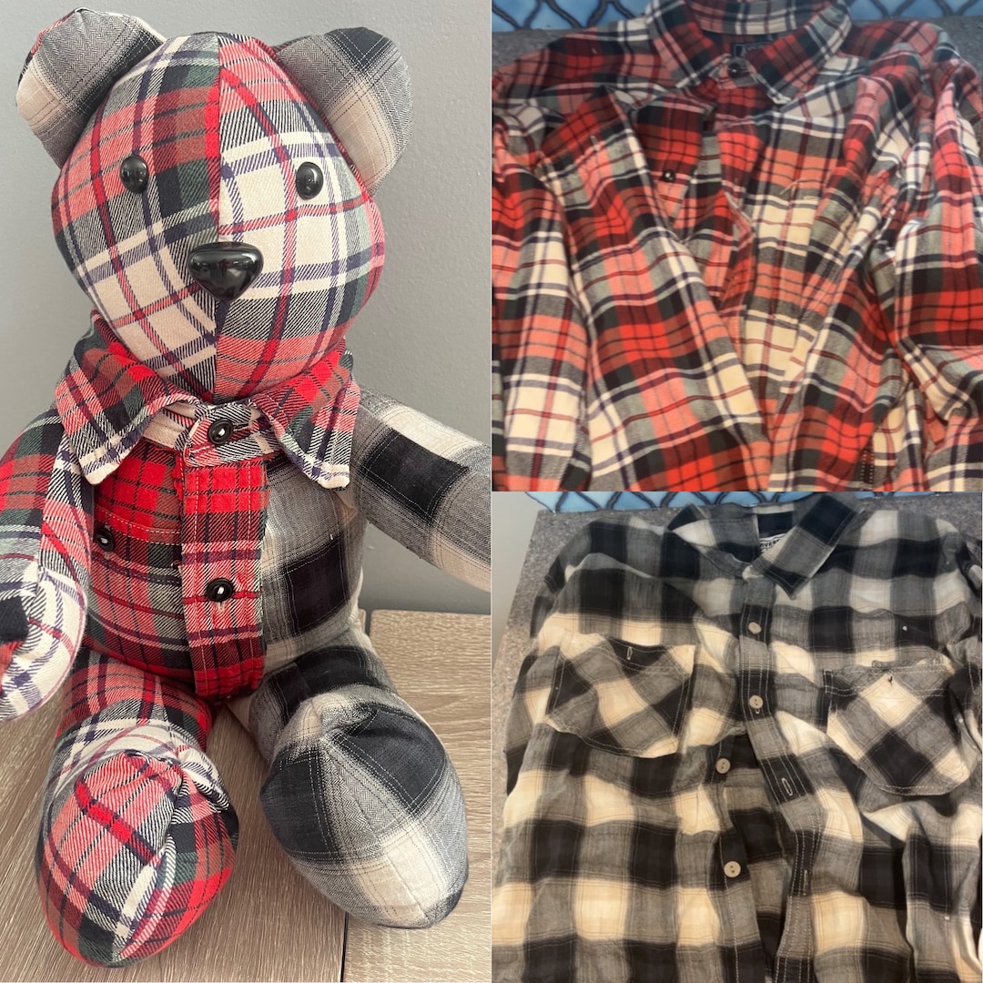 Memory Bear From Clothing, Handmade Bear, Bear From Loved One's ...
