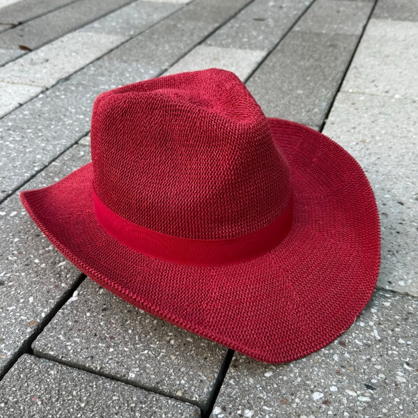 Red Cowboy Hat - Etsy