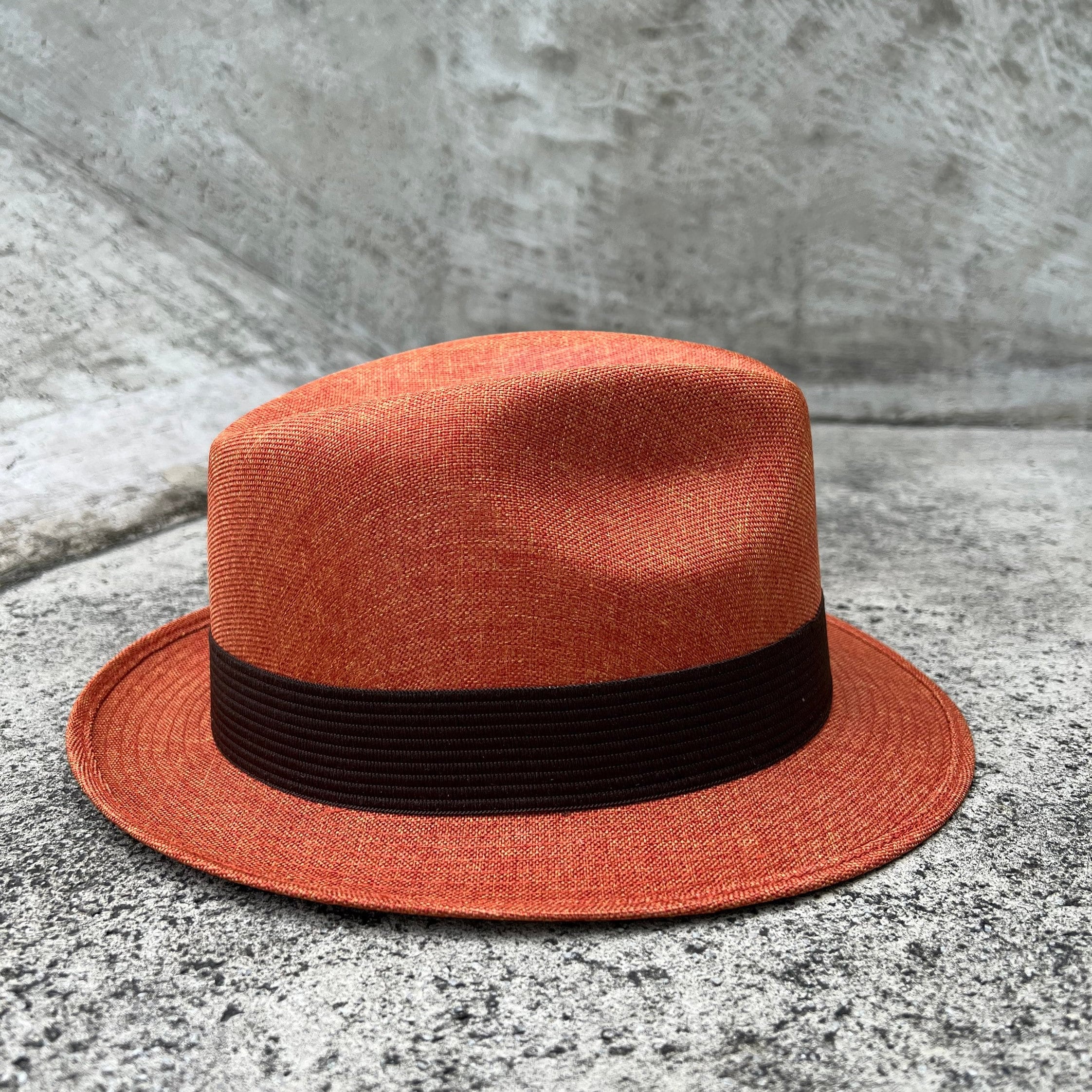 Orange Fedora Hat Sturdy Hat Fedora for Men Fedora for | Etsy