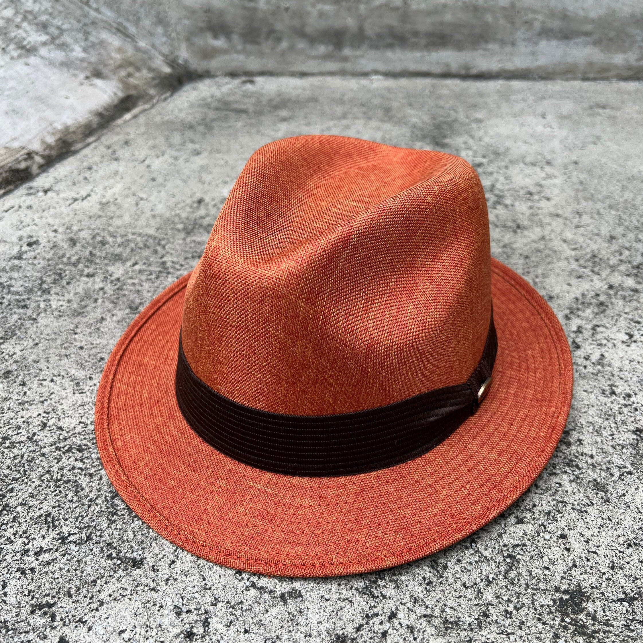 Orange Fedora Hat Sturdy Hat Fedora for Men Fedora for - Etsy