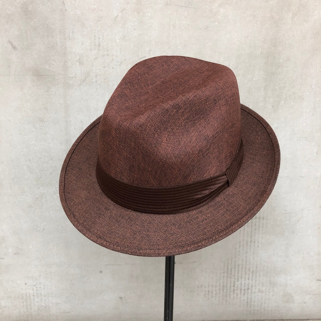 Brown Fedora Hat, Unisex Fedora Hat, Hat for Men, Hat for Women, Straw ...