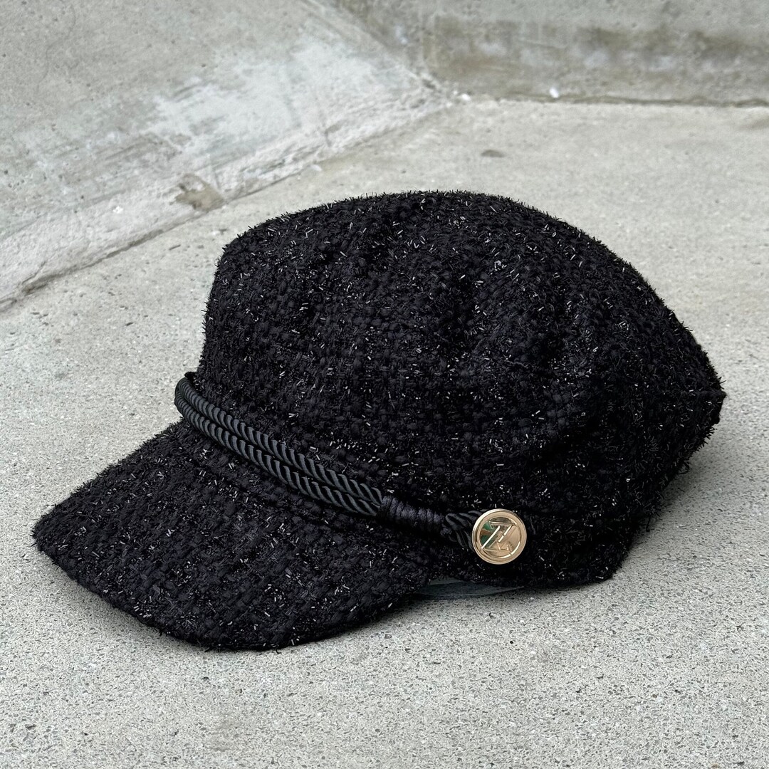 Newboys Cap Women, Black Cabbie Hat, Womens Hat, Short Brim Hat, Glitter Hat, Adjustable Size - Etsy