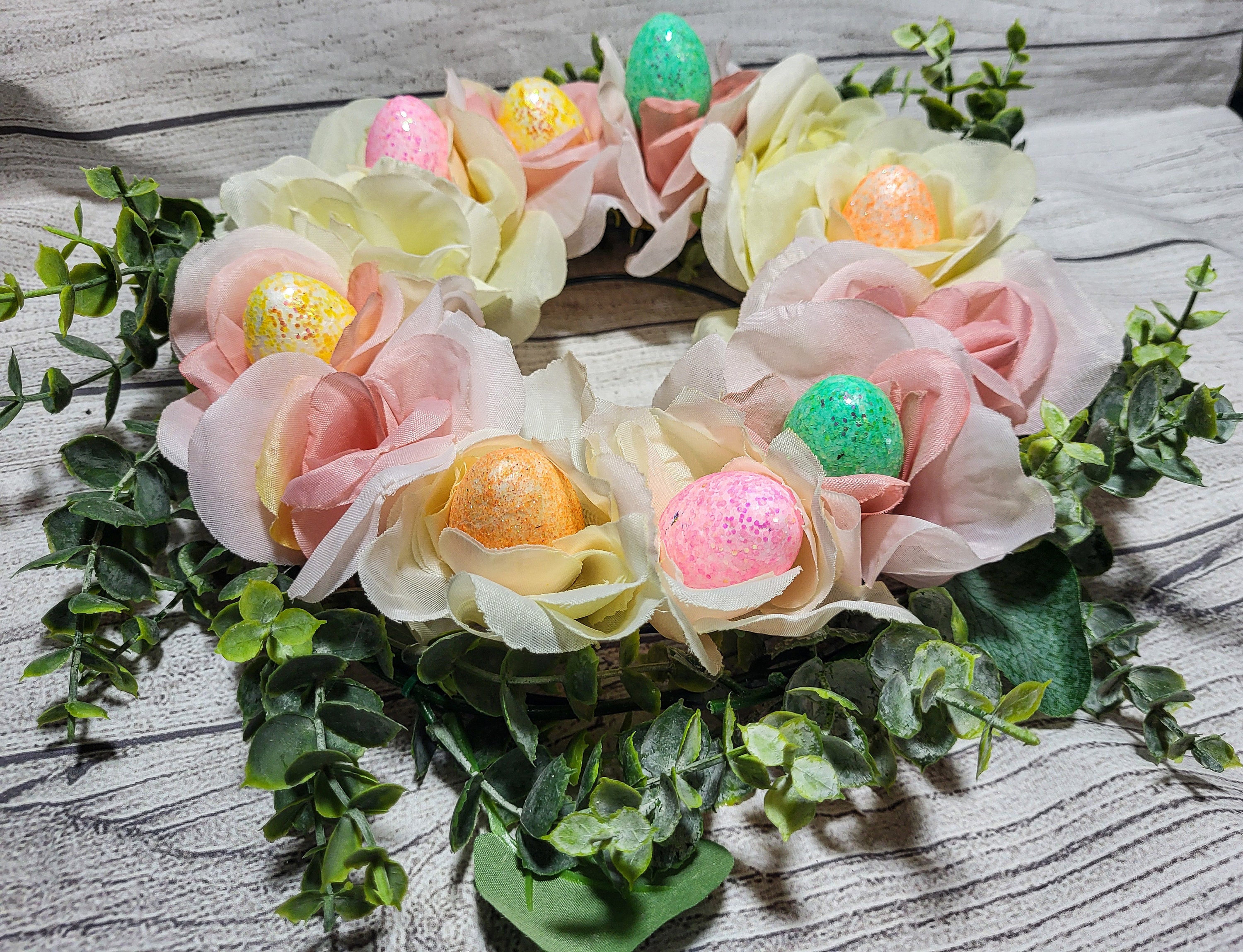 Easter Floral Candle Ring, Easter Candle Rings, Spring Decor, Spring ...