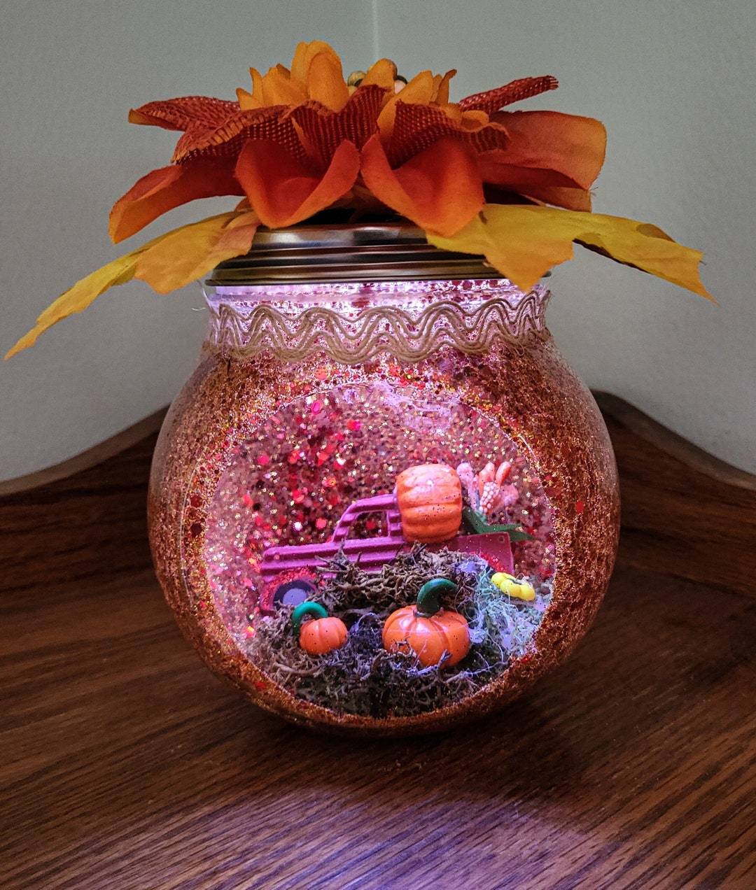 Fall Jar Light Display, Fall Decor, Home Decor, Fall Lights, Fall ...